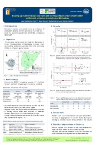 Scaling-up nutrient balances from plot to village level under small-holder settlement schemes in ...