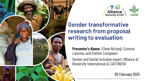 Gender transformative research from proposal writing to evaluation | Alliance Bioversity ...