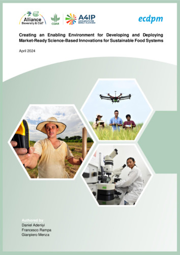 Creating an enabling environment for developing and deploying market-ready science-based ...