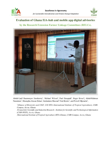 Evaluation of Ghana EiA-hub and mobile app digital advisories by the Research Extension Farmer ...