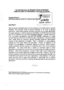 Rights in genetic resources: the case of beans