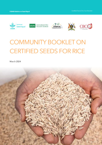 Community booklet on certified seed for rice | Alliance Bioversity ...