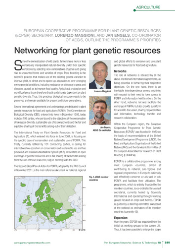 Networking for plant genetic resources | Alliance Bioversity ...