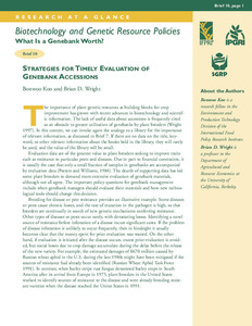 Strategies for timely evaluation of genebank accessions: December 2003 ...