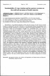 Sustainability of crop rotation and ley pasture systems on the acid ...