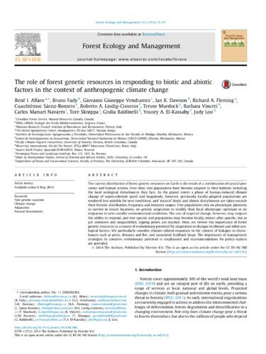 The role of forest genetic resources in responding to biotic and ...