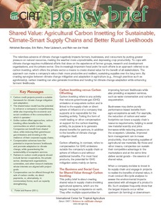 Shared value: agricultural carbon insetting for sustainable, climate ...