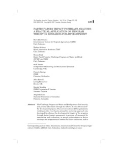 Participatory impact pathways analysis : A practical application of ...