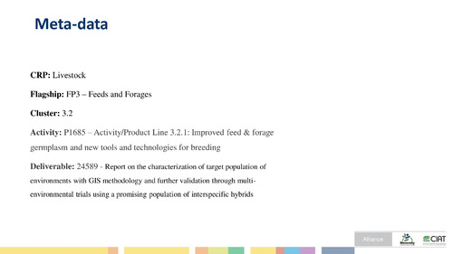 Multi-location trial of Brachiaria hybrids… and its analysis in light ...