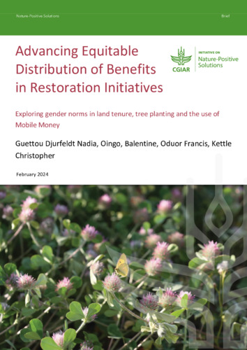 Advancing equitable distribution of benefits in restoration initiatives ...