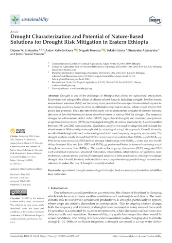 Drought characterization and potential of nature-based solutions for ...