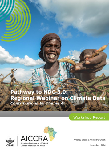 Pathway to NDC 3.0: Regional Webinar on Climate Data Contributions by ...