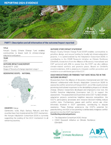 Kenya’s County Climate Change Fund enables communities to invest both in climate-change ...