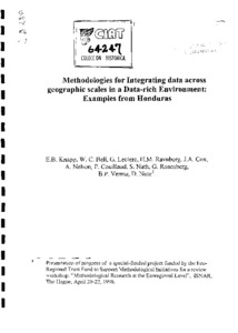 Methodologies for integrating data across geographic scales in a data ...
