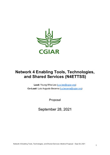 Network for Enabling Tools, Technologies, and Shared Services ...