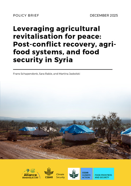 Leveraging agricultural revitalisation for peace: Post-conflict ...
