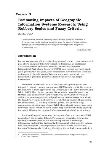 Estimating impacts of geographic information systems research: using rubbery scales and fuzzy ...