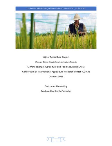 Outcomes harvesting, Digital Agriculture Project | Alliance Bioversity ...