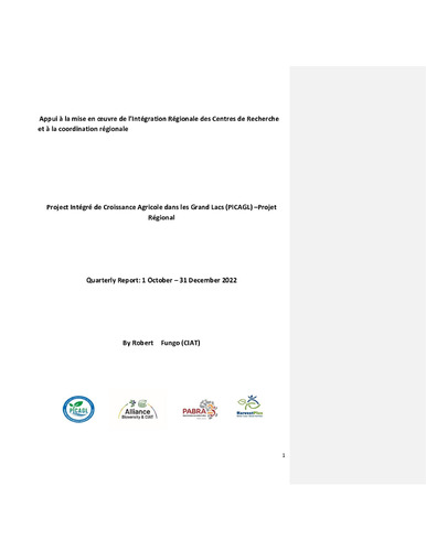 Appui a la mise en oeuvre de l’ Integration Regionale des Centres de ...