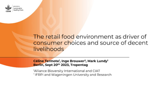 The retail food environment as driver of consumer choices and source of ...