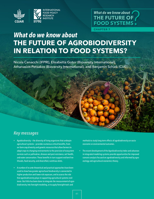 What do we know about the future of agrobiodiversity in relation to ...
