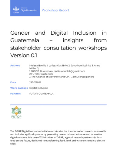 Gender and digital inclusion in Guatemala - insights from stakeholder consultation workshops ...