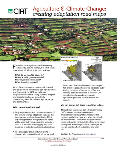 Agriculture and climate change: creating adaptation road maps ...
