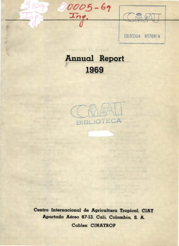 CIAT annual report 1969 | Alliance Bioversity International - CIAT