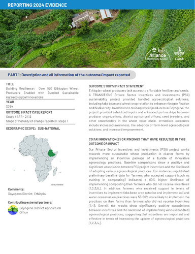 Building resilience: Over 550 Ethiopian wheat producers enabled with ...