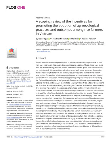 A scoping review of the incentives for promoting the adoption of ...