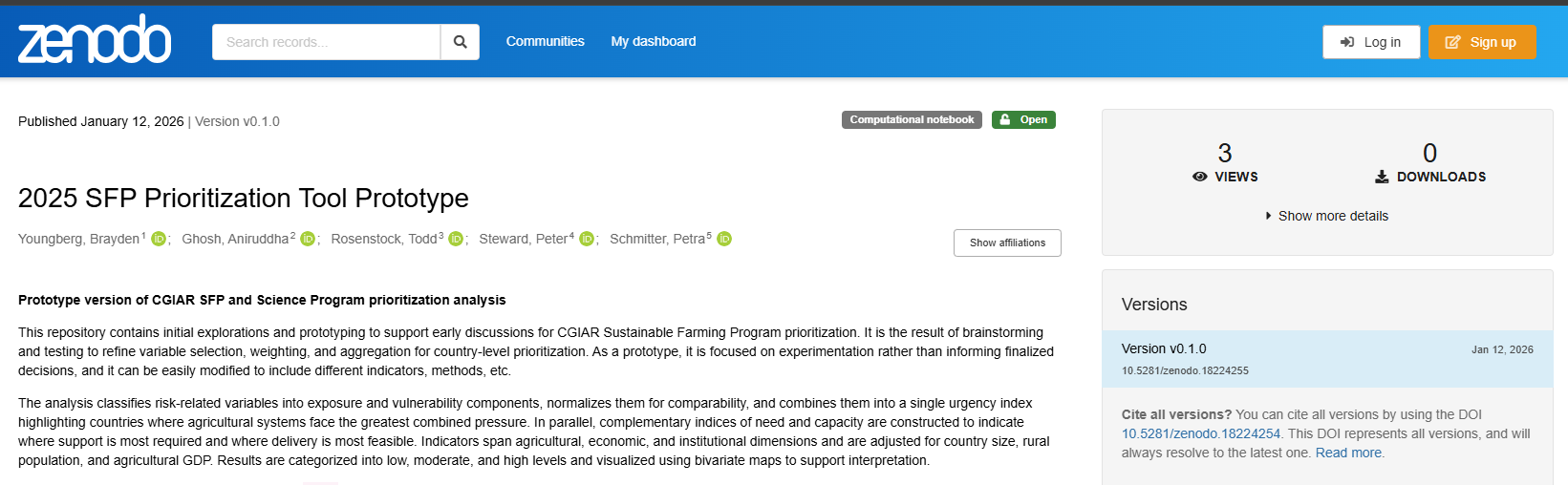 2025 SFP Prioritization Tool Prototype | Alliance Bioversity ...