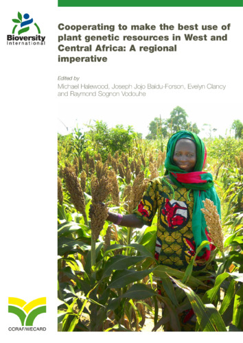 Cooperating to make the best use of plant genetic resources in West and ...