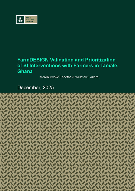 FarmDESIGN validation and prioritization of SI interventions with ...