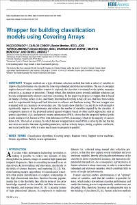 Wrapper for building classification models using Covering Arrays