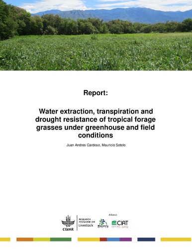 Water extraction, transpiration and drought resistance of tropical ...