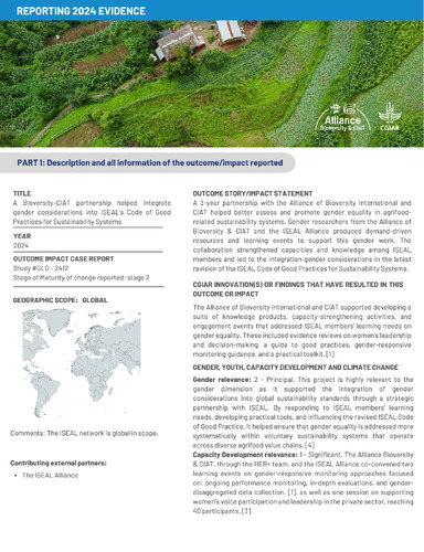 A Bioversity–CIAT partnership helped integrate gender considerations ...