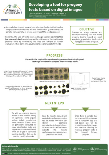 Developing a tool for progeny tests based on digital images | Alliance ...