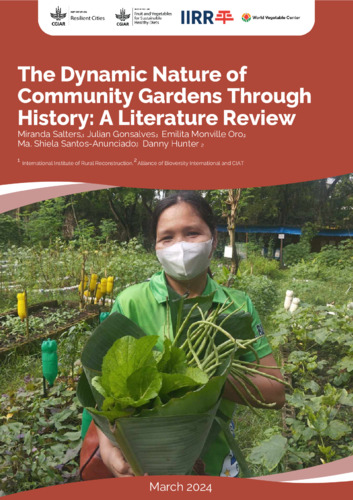 The dynamic nature of community gardens through history: A literature ...