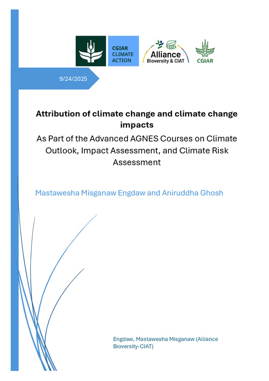 Attribution of climate change and climate change impacts: Part of the ...