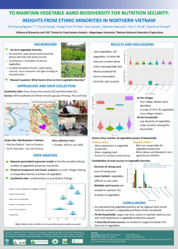 To maintain vegetable agrobiodiversity for nutrition security: Insights ...
