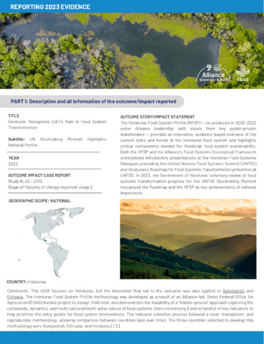 Honduras recognizes CIAT's role in food system transformation ...