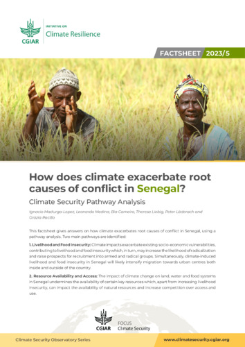 How does climate exacerbate root causes of conflict in Senegal? Climate Security Pathway ...