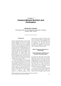 Cassava mineral nutrition and fertilization | Alliance Bioversity International - CIAT