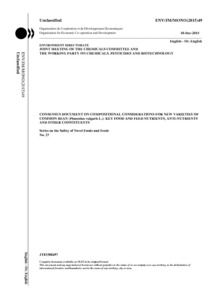 Consensus document on compositional considerations for new varieties of ...