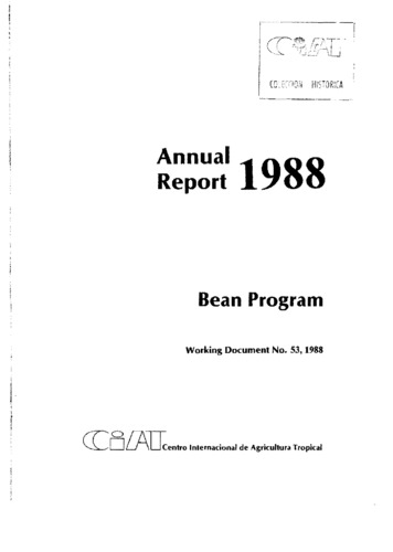 CIAT annual report 1988 | Alliance Bioversity International - CIAT