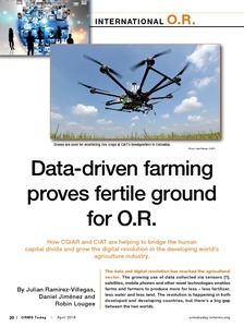 Data-driven farming proves fertile ground for O.R.: How CGIAR and CIAT are helping to bridge the ...