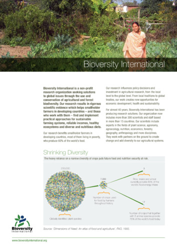 Bioversity International – Who we are