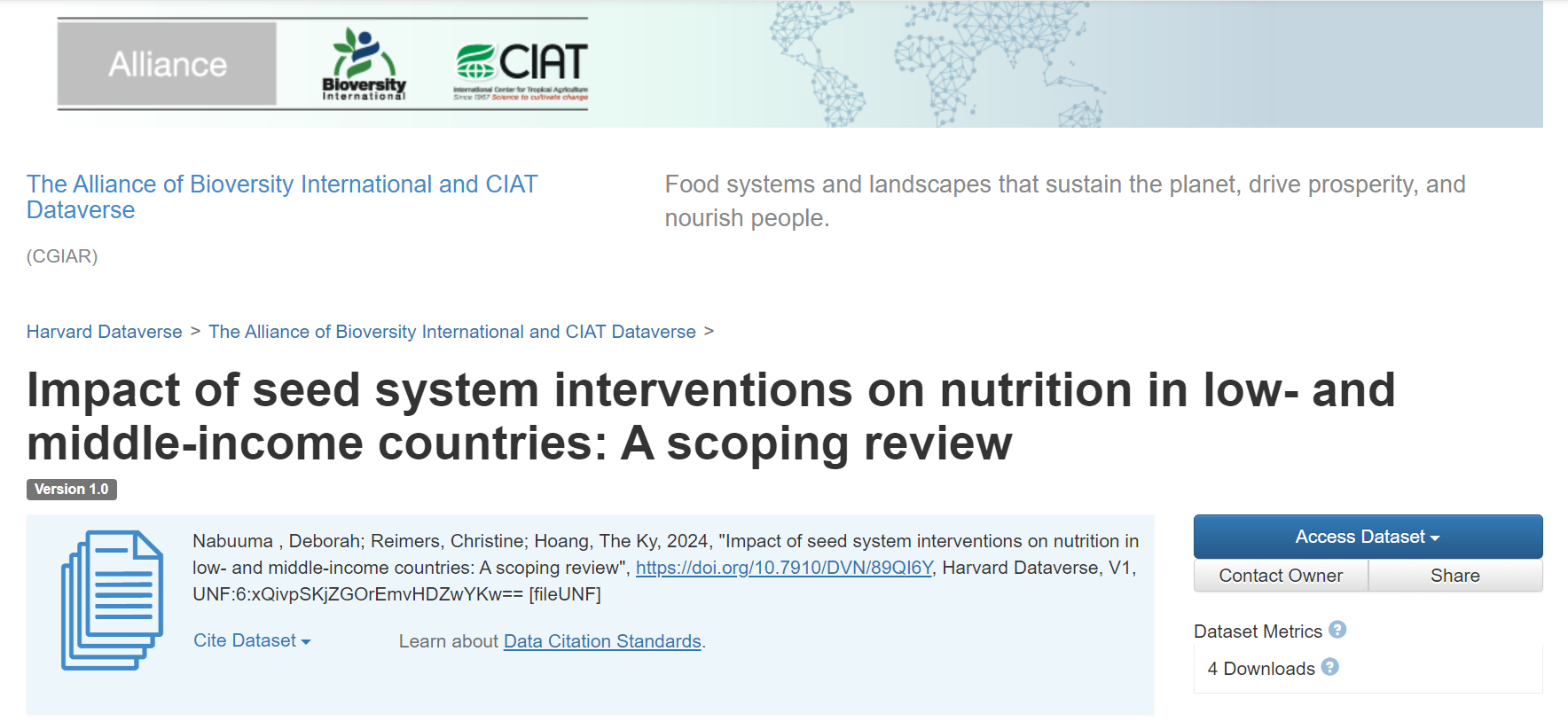 Impact of seed system interventions on nutrition in low- and middle ...