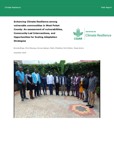 Enhancing climate resilience among vulnerable communities in West Pokot County: An assessment of ...