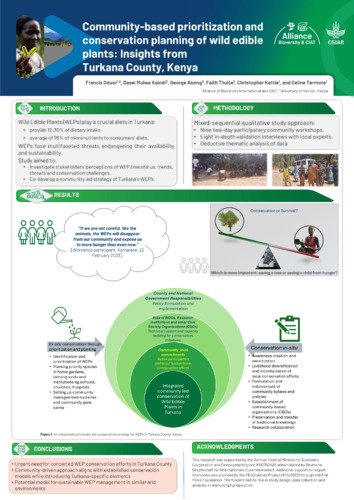 Community-based prioritization and conservation planning of wild edible plants: Insights from ...